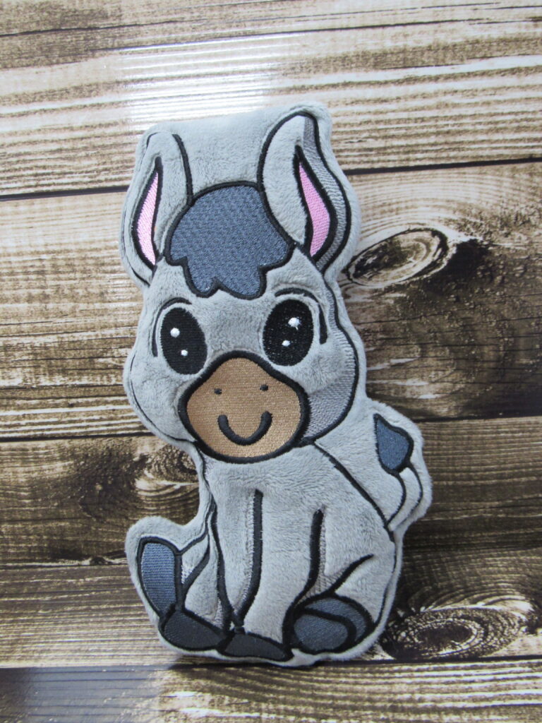 Chibi Donkey Stuffie – String Theory Fabric Art