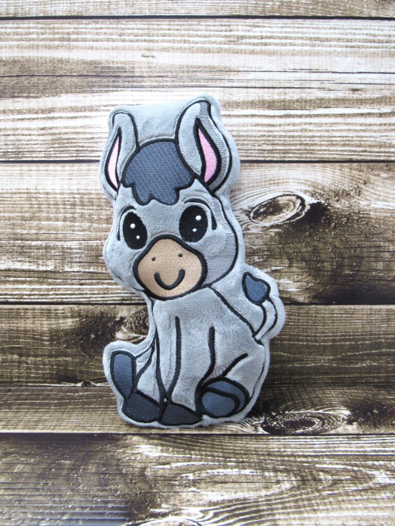 Chibi Donkey Stuffie – String Theory Fabric Art