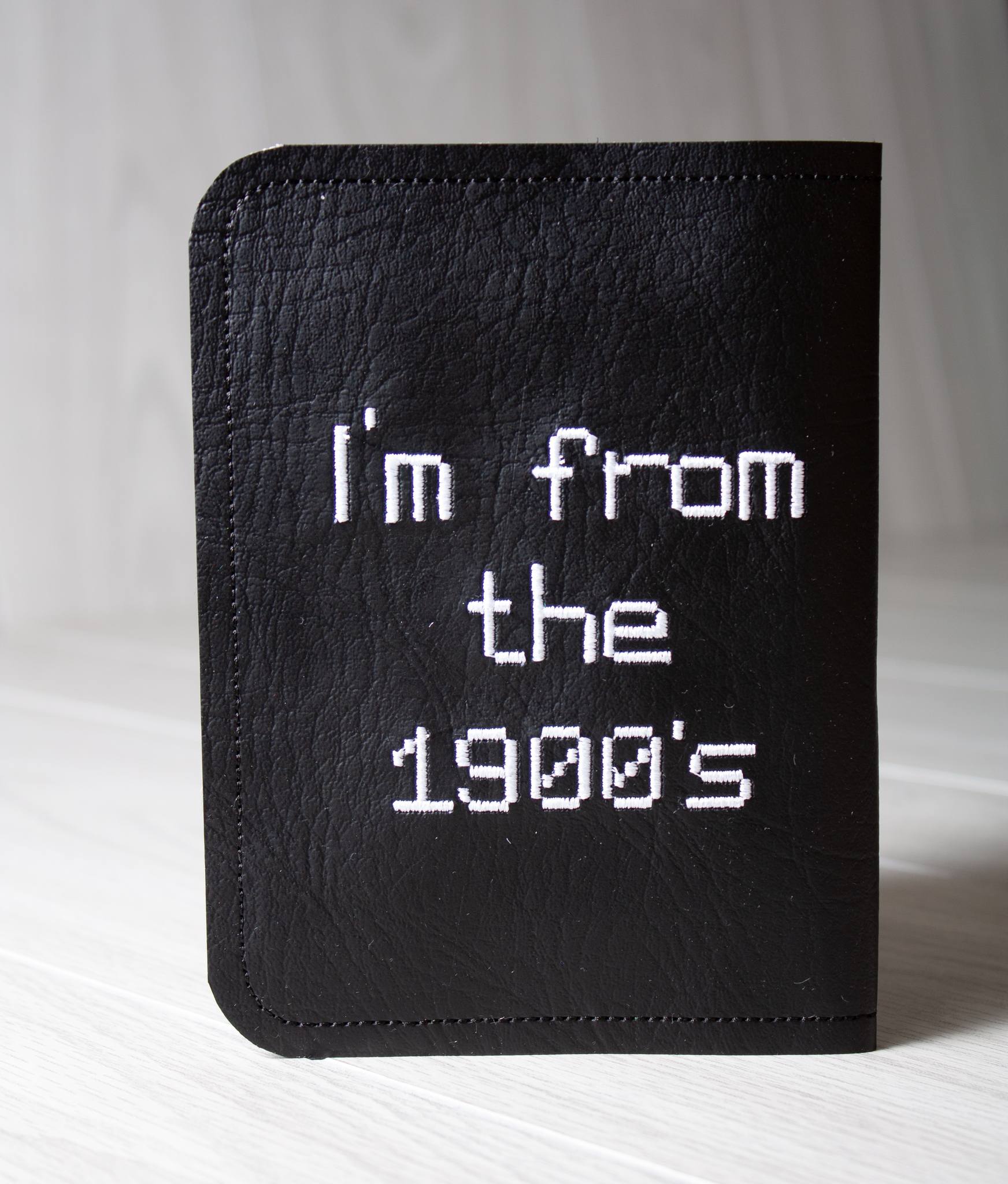 I’m from the 1900s Notebook Cover – String Theory Fabric Art