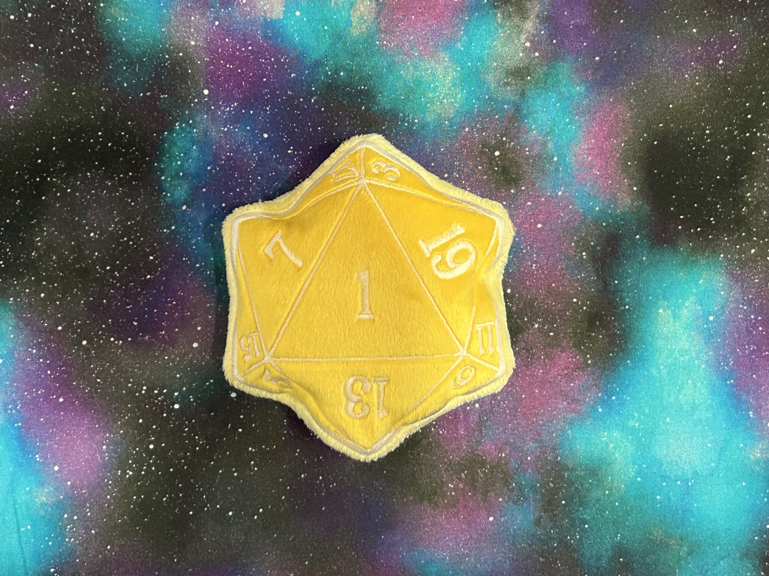 Tabletop Gaming Dice – D20 Fail Stuffie – String Theory Fabric Art