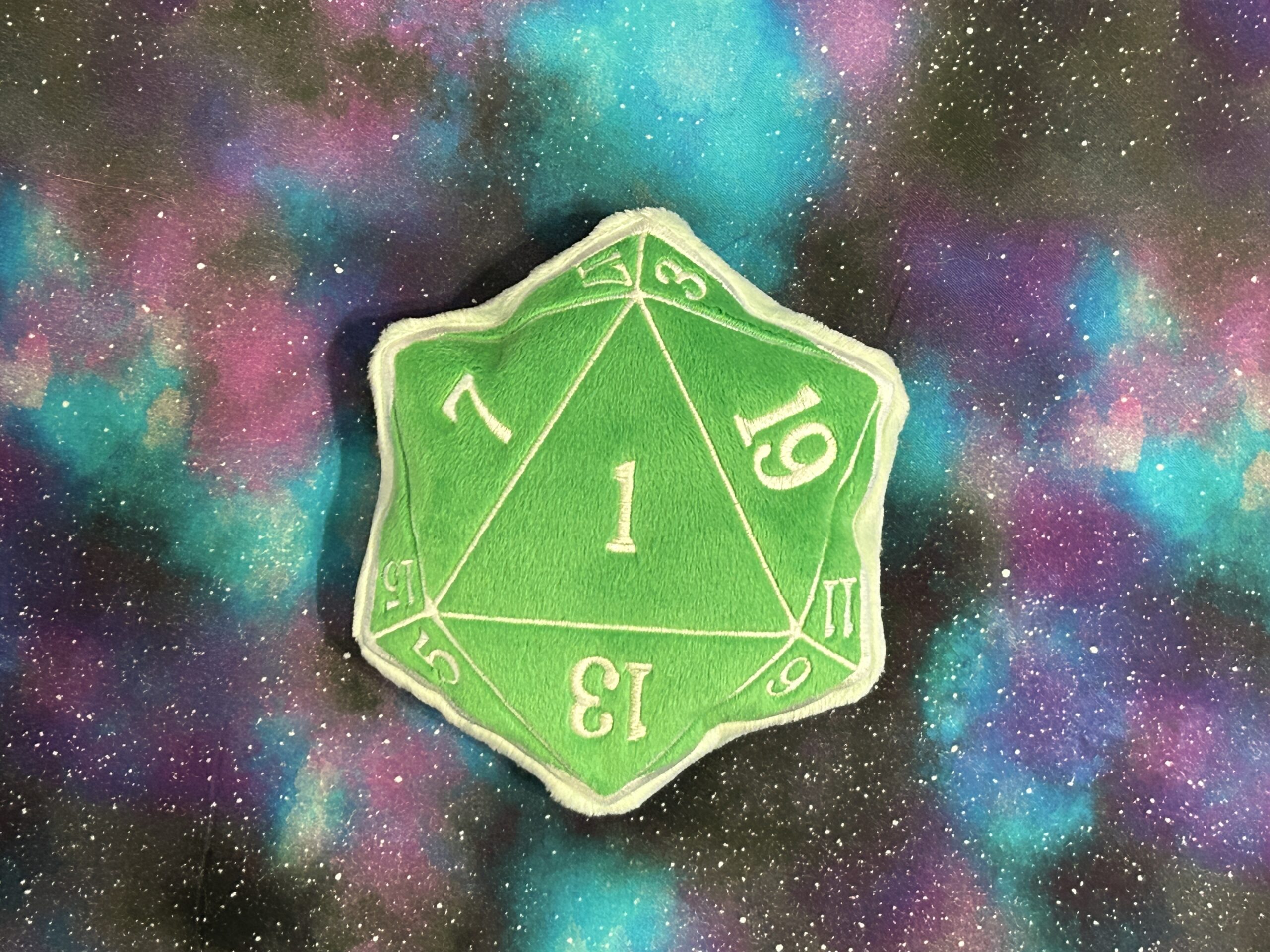 Tabletop Gaming Dice – D20 Fail Stuffie – String Theory Fabric Art