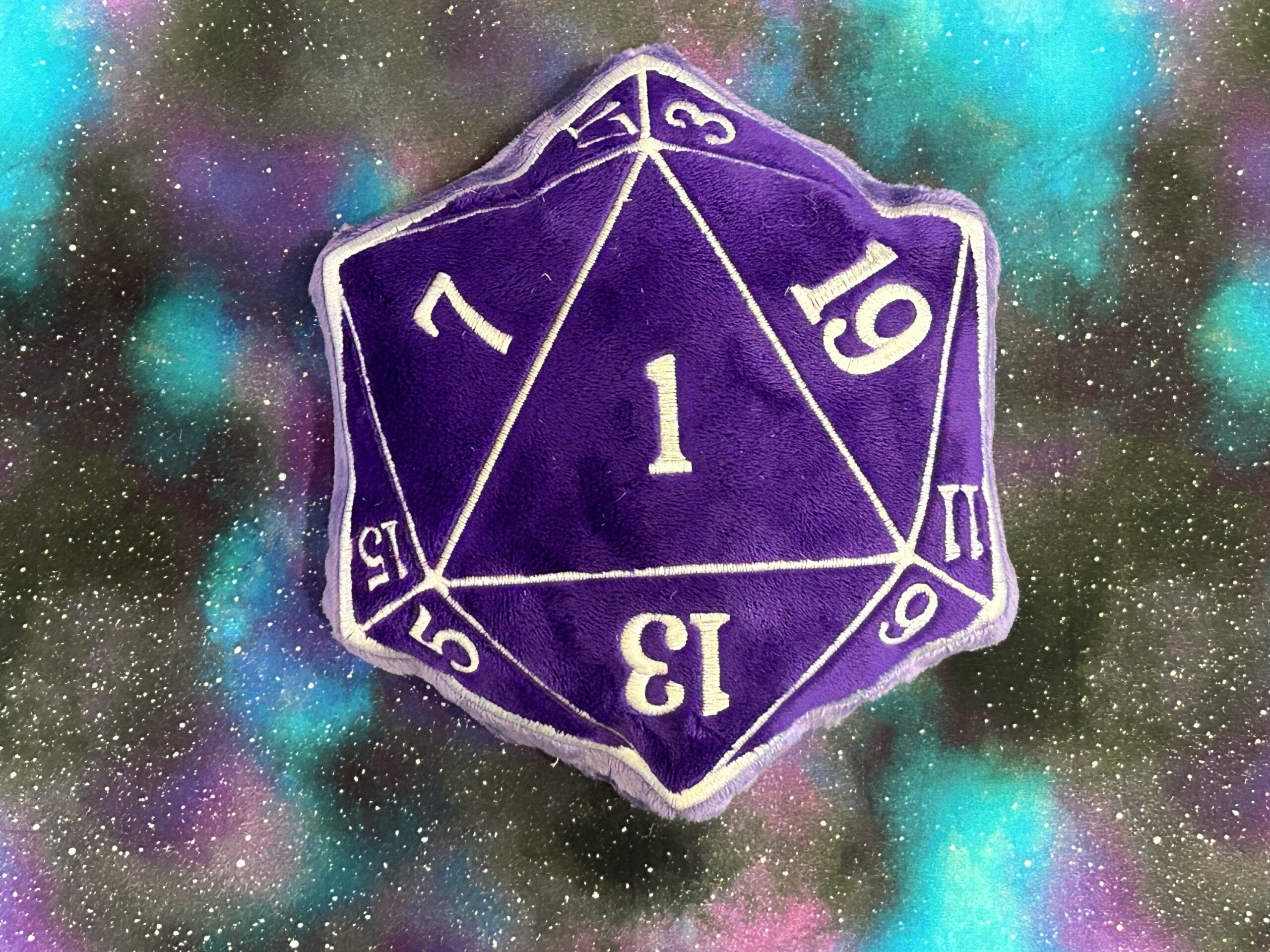 Tabletop Gaming Dice – D20 Fail Stuffie – String Theory Fabric Art