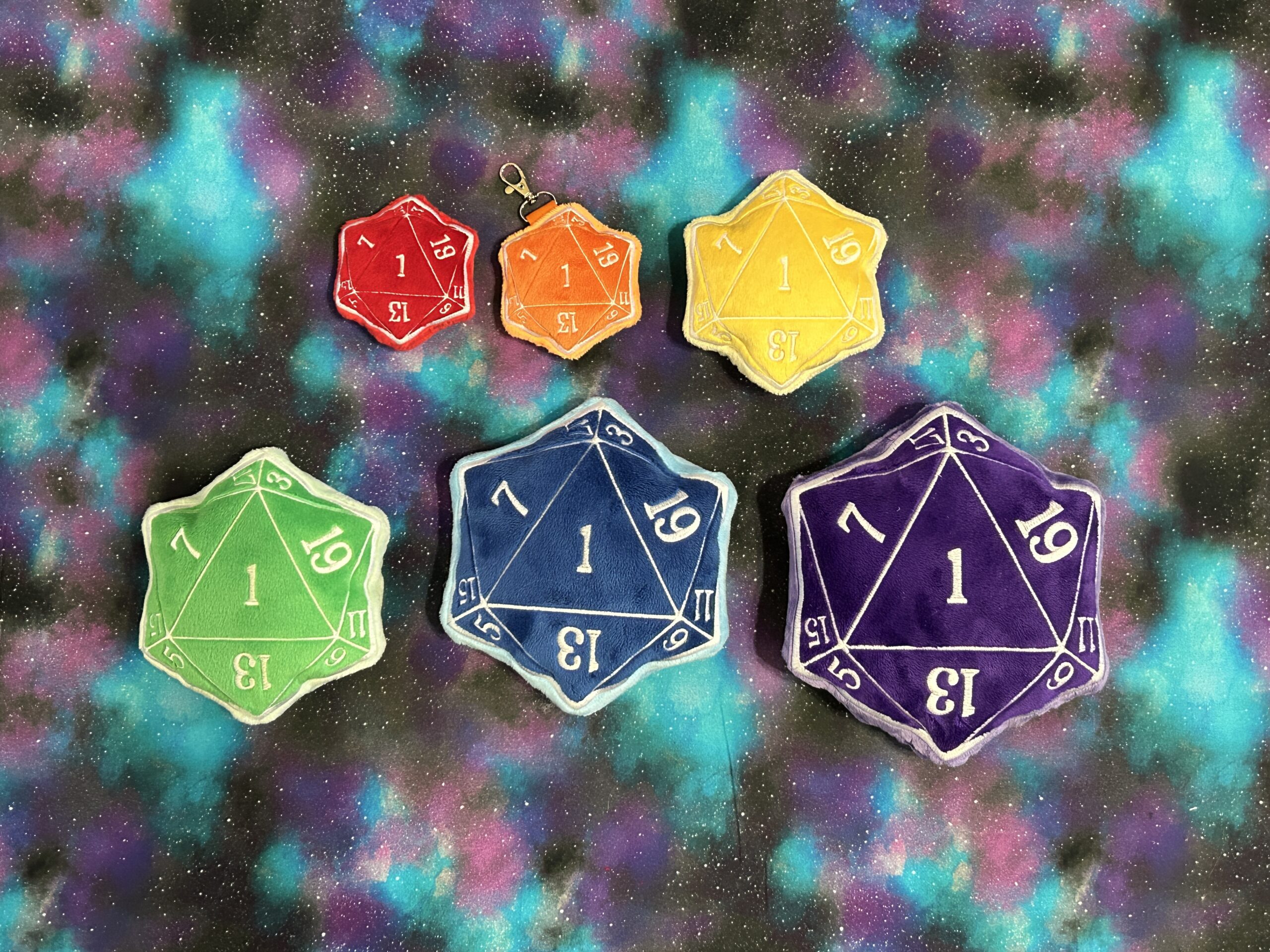 Tabletop Gaming Dice – D20 Fail Stuffie – String Theory Fabric Art
