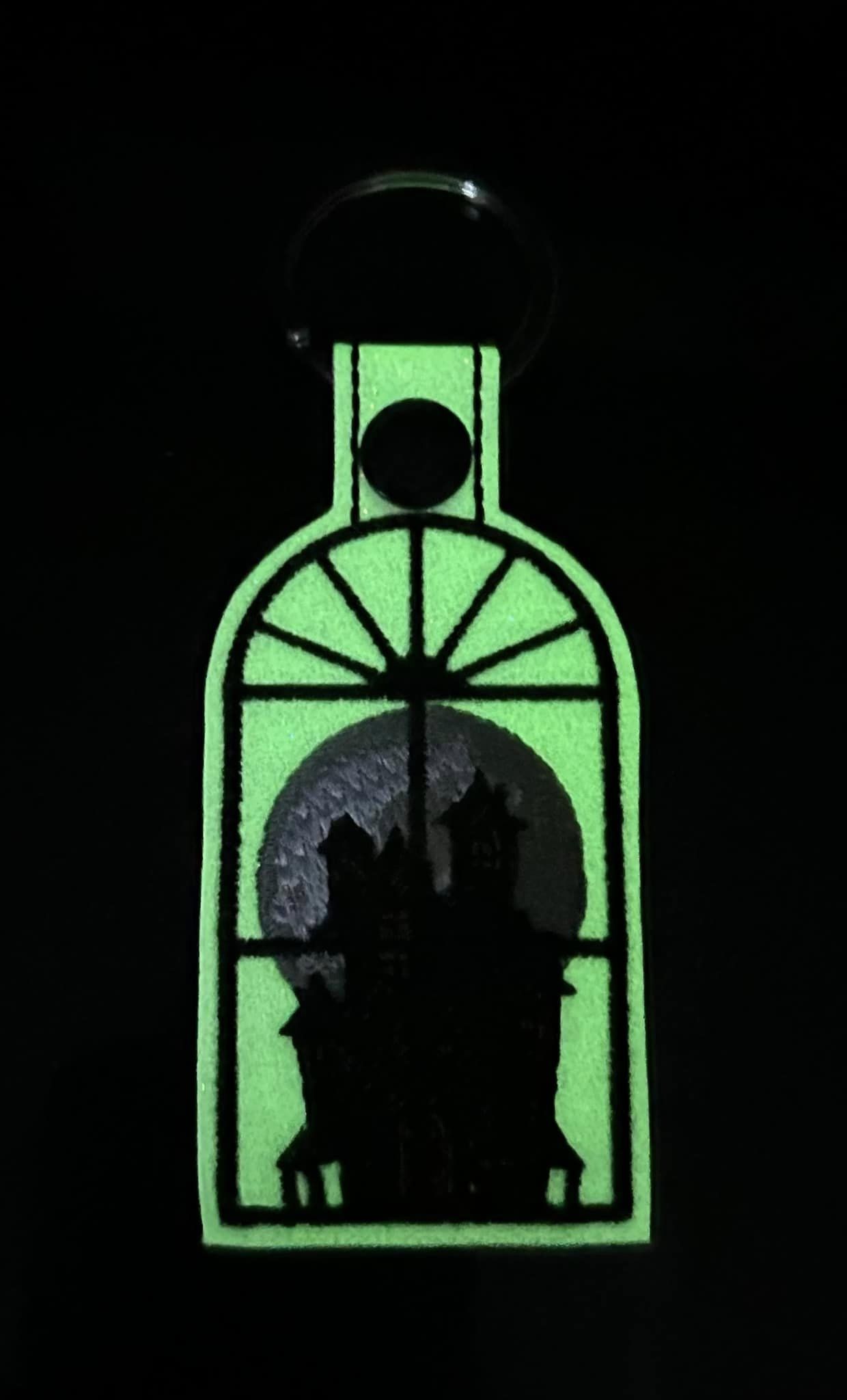 Haunted Window 5 – Haunted House Fob – String Theory Fabric Art