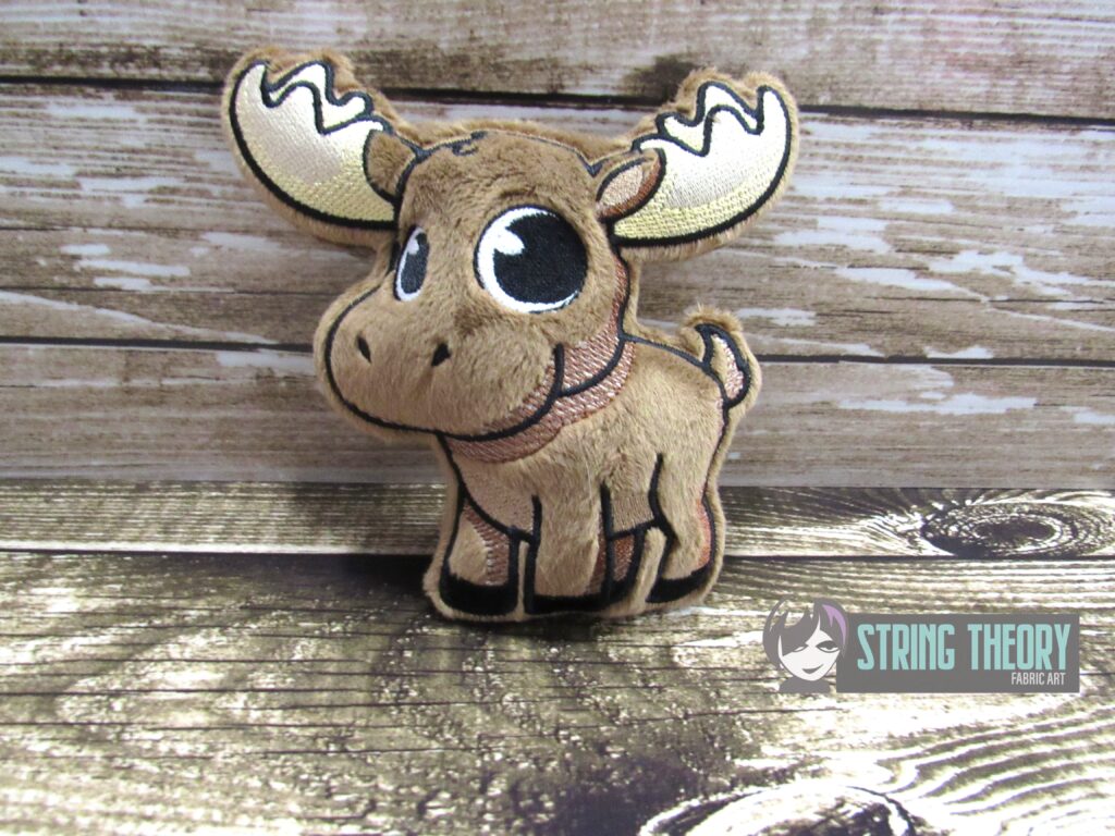 Chibi Moose Stuffie – String Theory Fabric Art