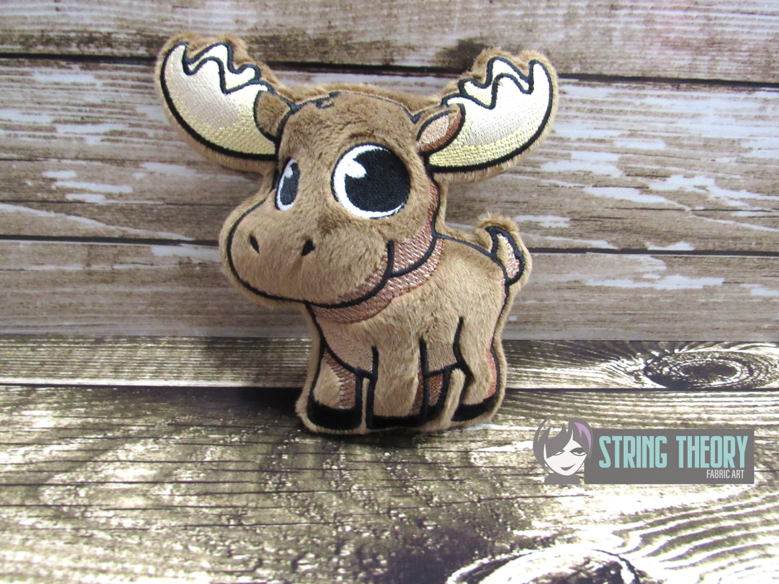 Chibi Moose Stuffie – String Theory Fabric Art