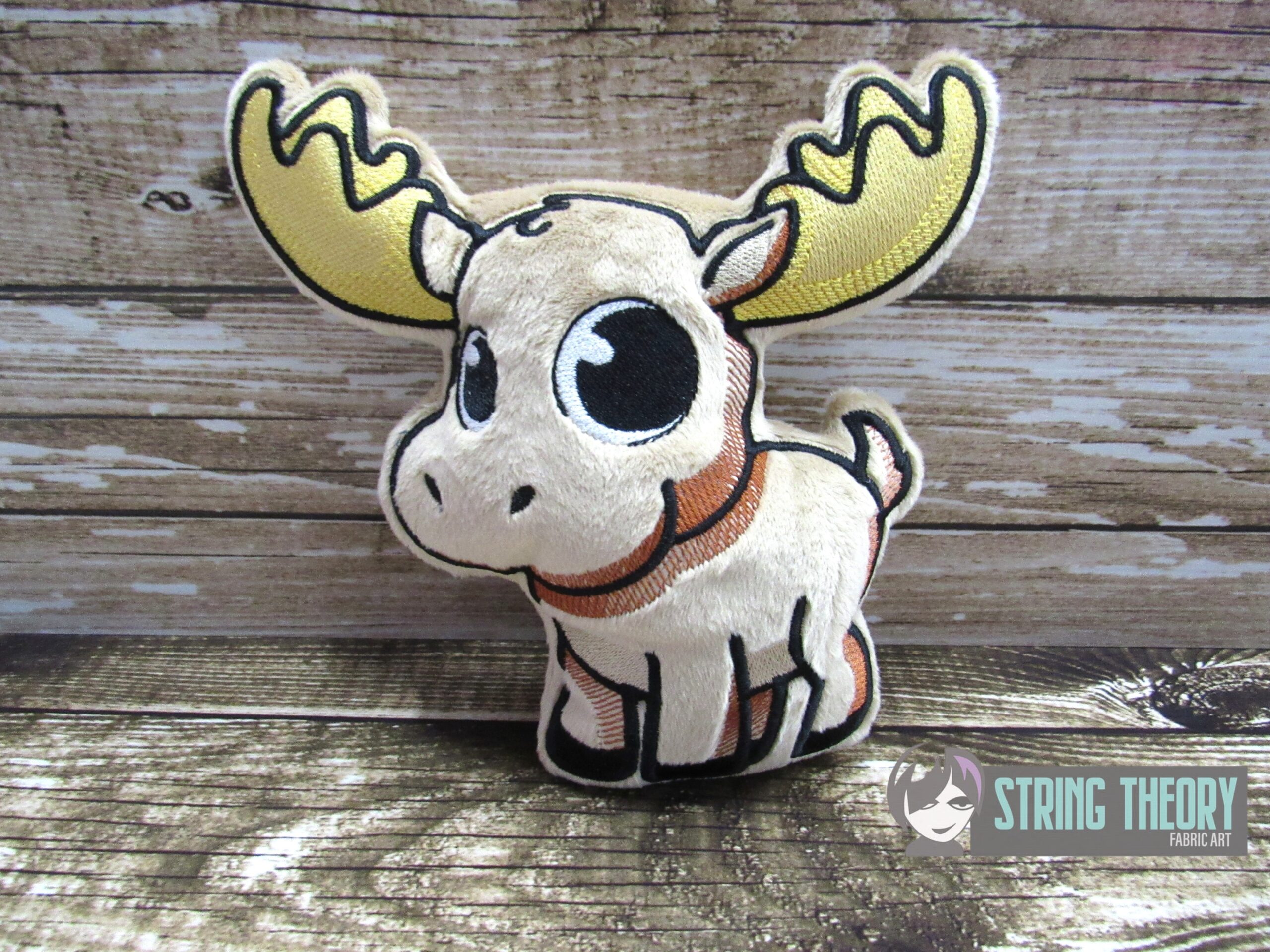 Chibi Moose Stuffie – String Theory Fabric Art