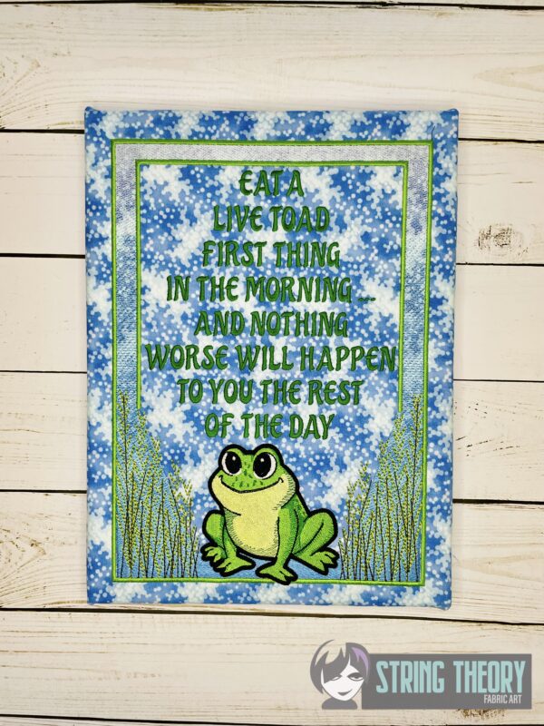 Eat a Live Toad – String Theory Fabric Art