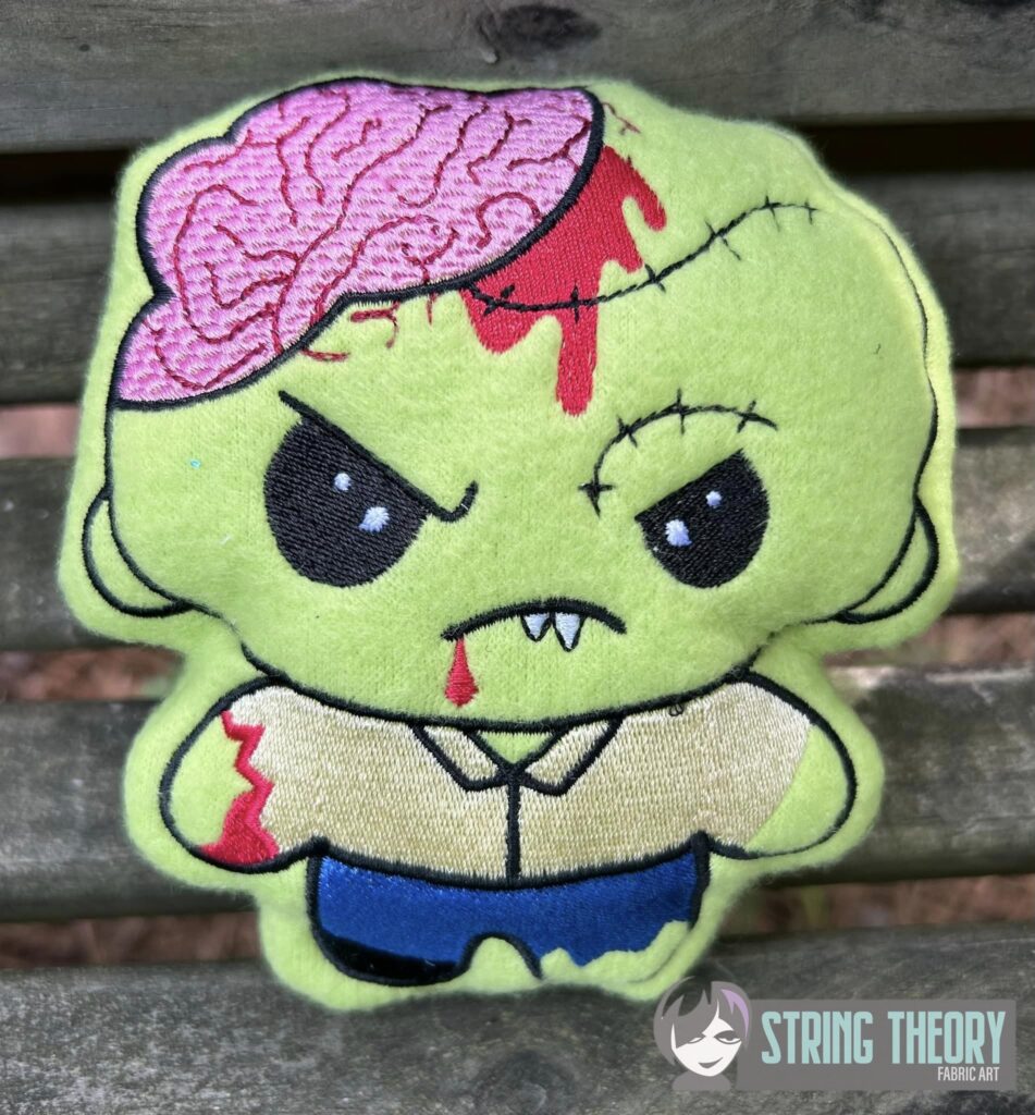 Chibi Zombie 2 Stuffie – String Theory Fabric Art