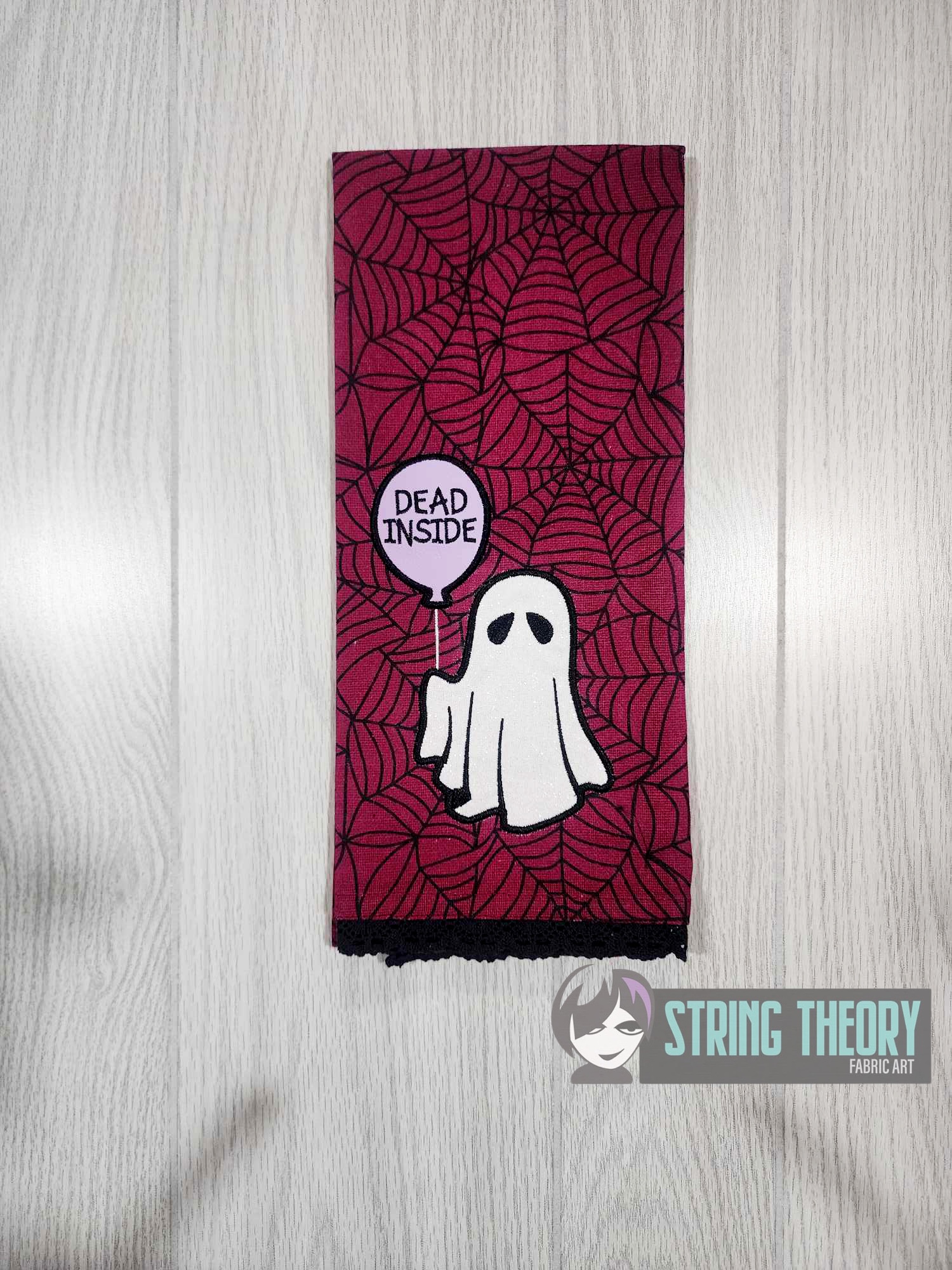Dead Inside Ghost Appliqué – String Theory Fabric Art